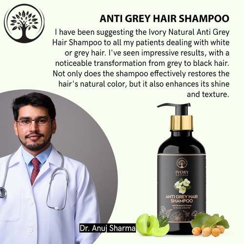 Buy Anti Grey Hair Shampoo for Men & Women - Ivory Natural