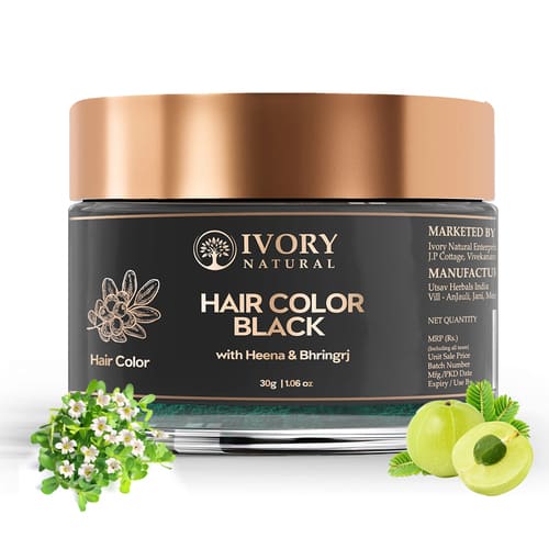 Buy Black Hair Color - Ayush Certified From Ivory Natural