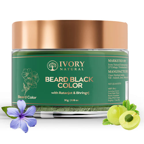 Buy Black Beard & Moustache Color -100% Natural