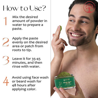 Buy Black Beard & Moustache Color -100% Natural